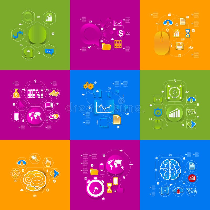 Business Sticker Infographic Stock Vector - Illustration of concept ...