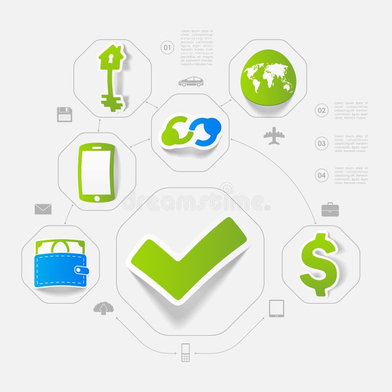 Business Sticker Infographic Stock Vector - Illustration of color ...