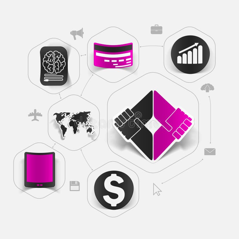 Business Sticker Infographic Stock Vector - Illustration of banking ...