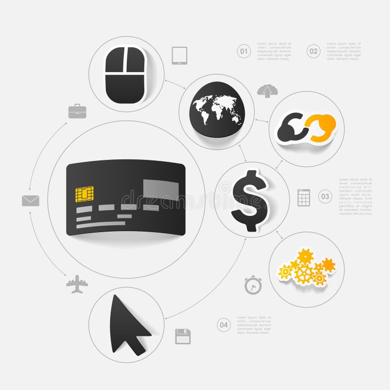 Business Sticker Infographic Stock Vector - Illustration of financial ...