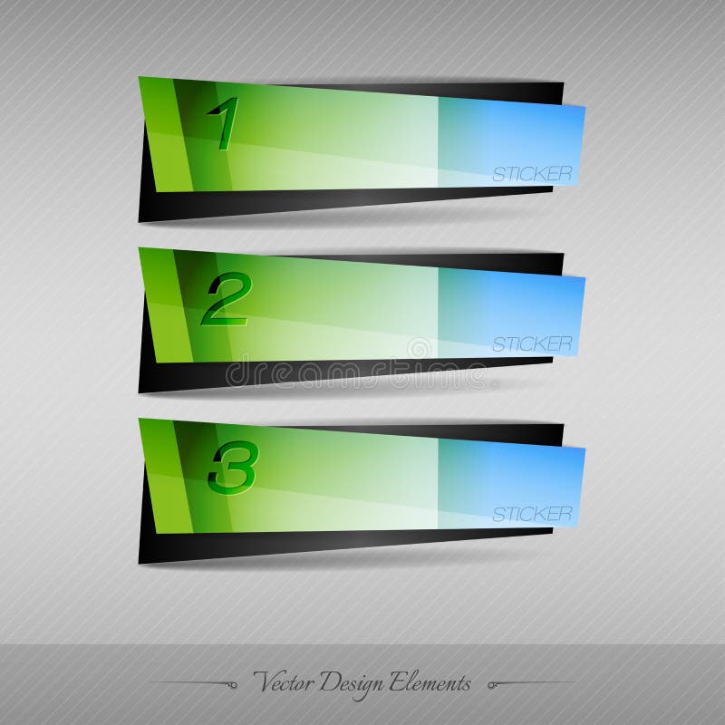 Business Stickers on the Gray Background for Infographics Webdesigns ...