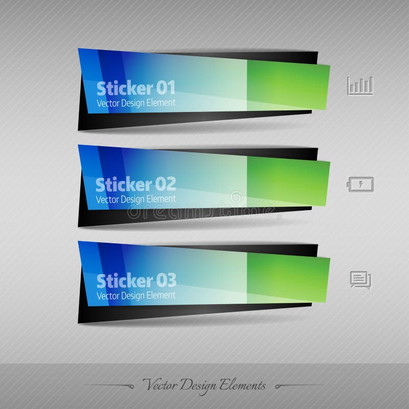 Business Stickers on the Gray Background for Infographics Webdesigns ...