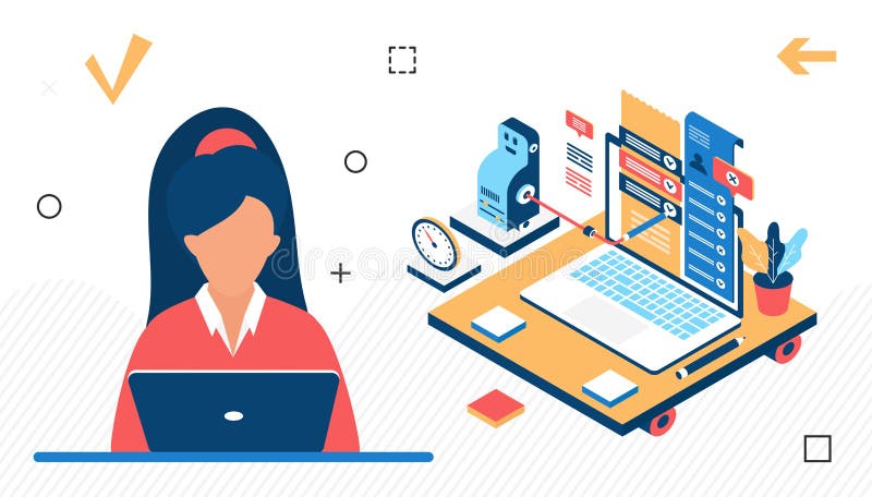 Business Store Managemen System Stock Vector - Illustration of store ...