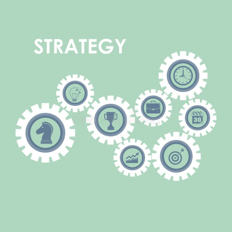 Business Strategies and Solutions Stock Vector - Illustration of ...
