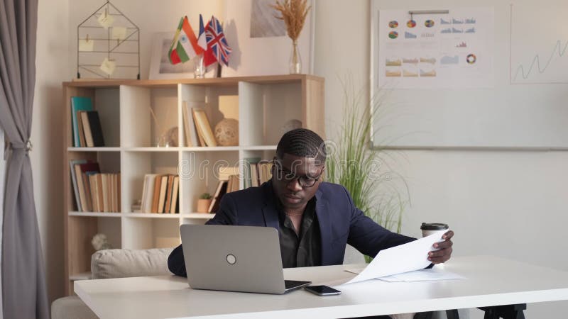 Account Statistics Business Strategy Man Office Stock Footage - Video ...