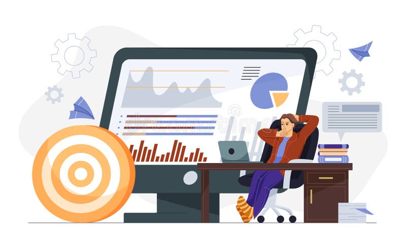 Business Strategy and Analytics Concept. Vector Illustration Stock Vector - Illustration of ...