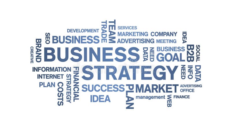 Business Strategy Animated Tag Word Cloud,Text Design Animation ...