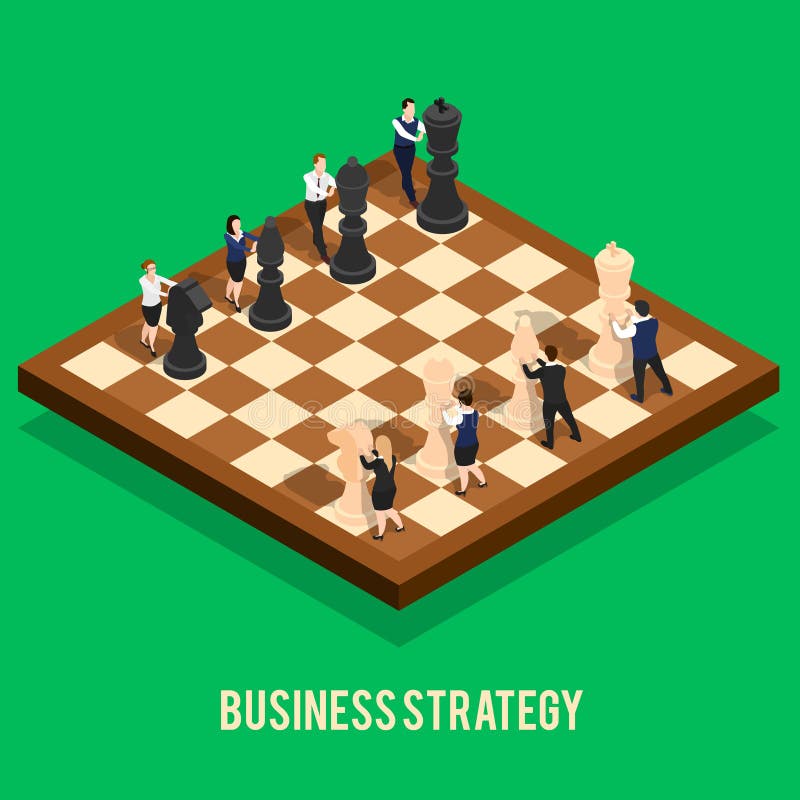 Business Strategy Chess Concept Stock Vector - Illustration of ...