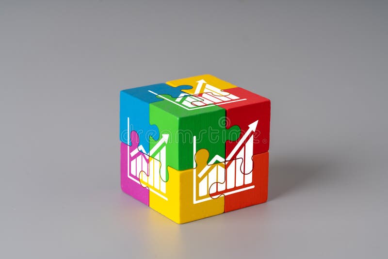 Business & Strategy on Colorful Jigsaw Puzzle Cube Stock Photo - Image ...