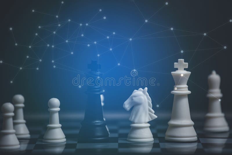 Business Strategy Competitive Ideas Concept with Chess Board Game ...