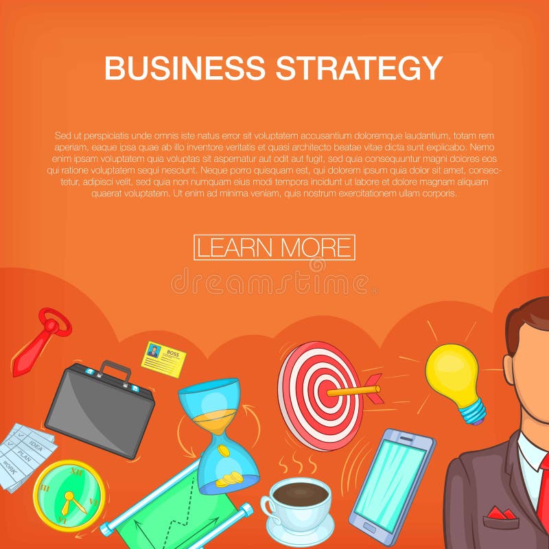 Business Strategy Concept, Cartoon Style Stock Vector - Illustration of ...