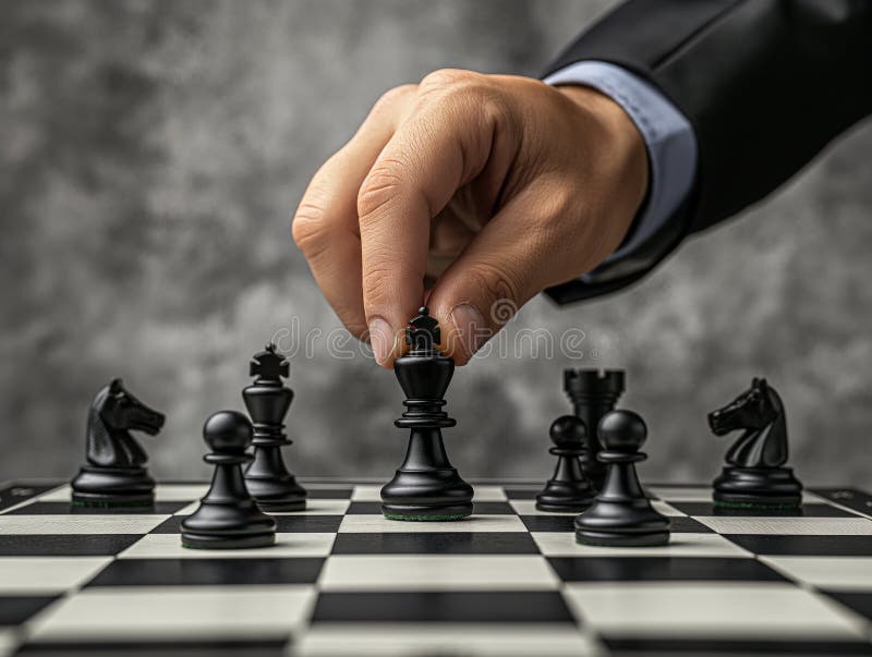 Business Strategy Concept with Chess Stock Image - Image of generated ...