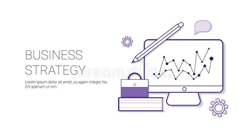 Business Strategy Concept Corporate Planning Web Banner with Copy Space ...