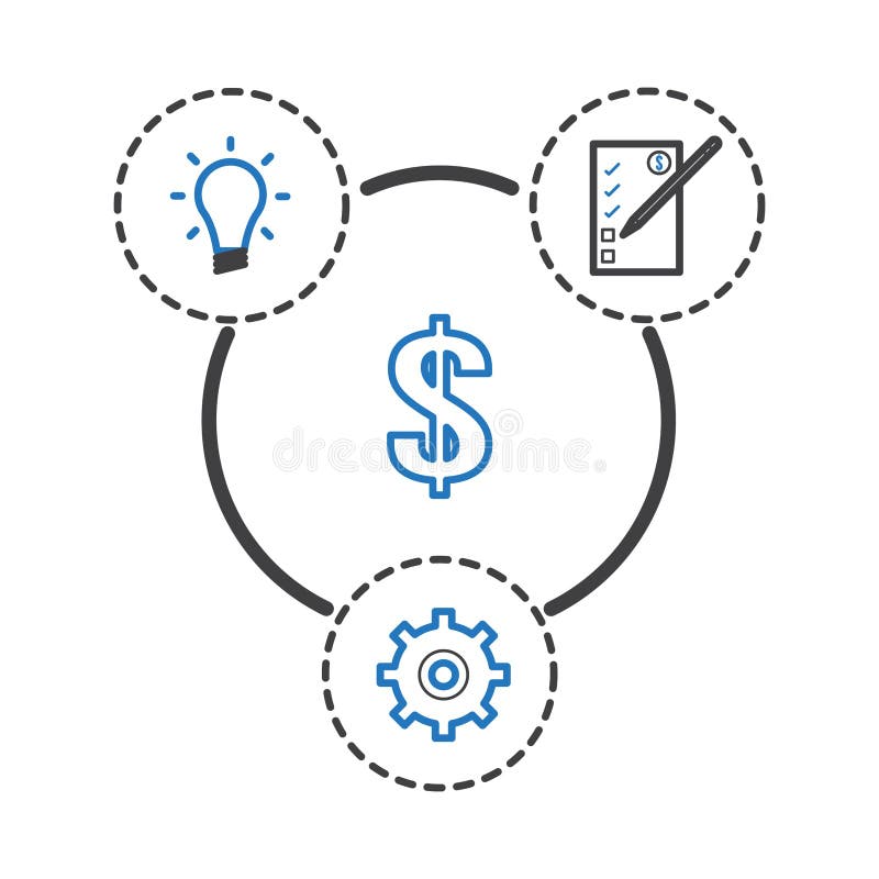 Business Strategy Diagram Concept. Vector Illustration Decorative ...