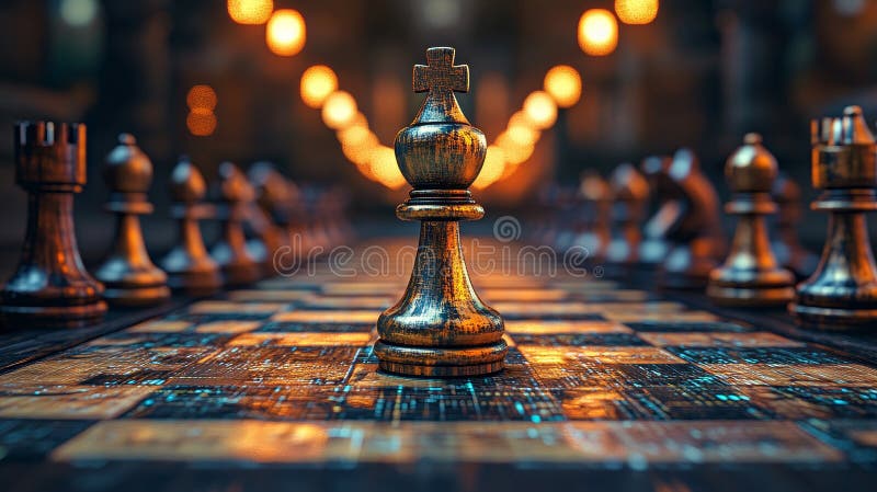 Business Strategy is Conceptualized through a Golden King Placed on a ...