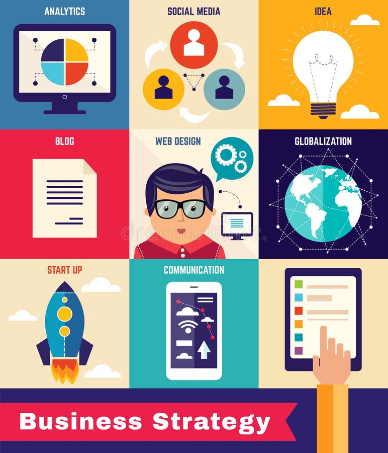 Business Strategy and Creative Process Stock Illustration ...