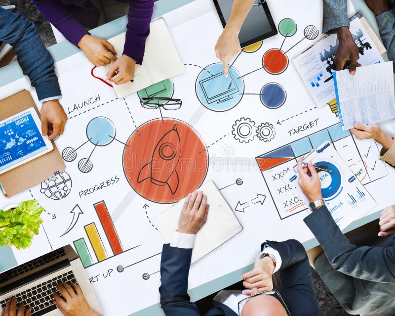 Business Strategy Design Plan Drawing Concept Stock Photo - Image of ...