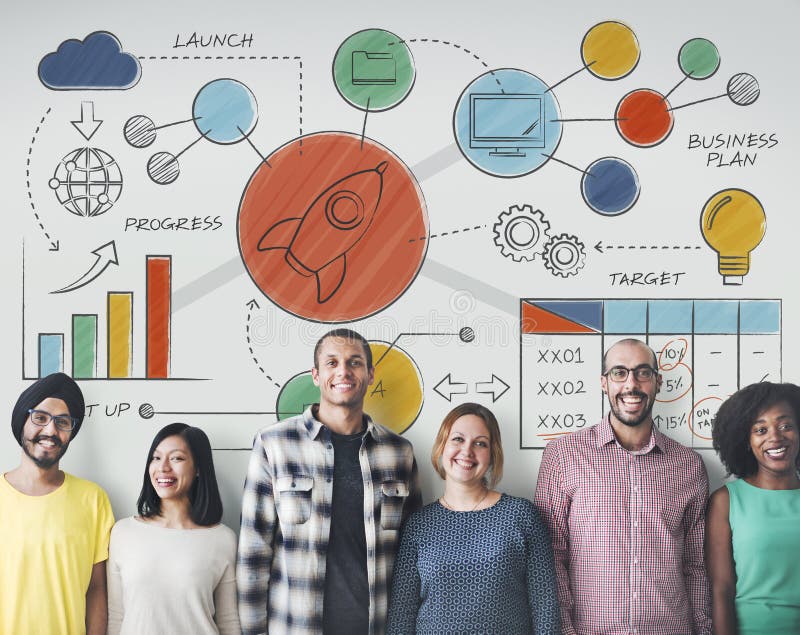 Business Strategy Design Plan Drawing Concept Stock Image - Image of ...