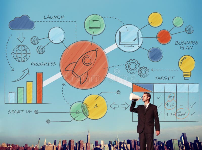 Business Strategy Design Plan Drawing Concept Stock Illustration ...