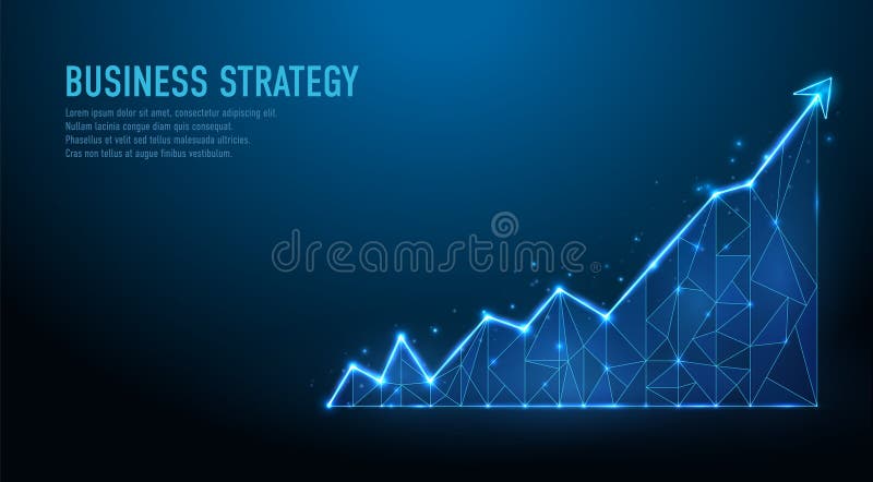 Business Strategy Digital Graph Chart Increase. Stock Vector ...