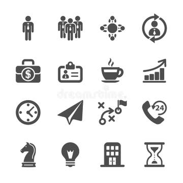Business Strategy Icon Set, Vector Eps10 Stock Vector - Illustration of ...