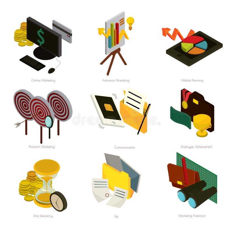 Business Strategy Diagram Concept. Vector Illustration Decorative ...