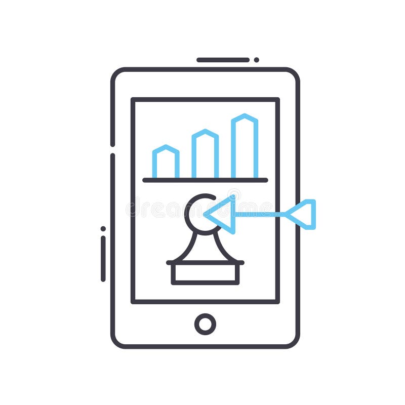 Business Strategy Line Icon Outline Symbol Vector Illustration