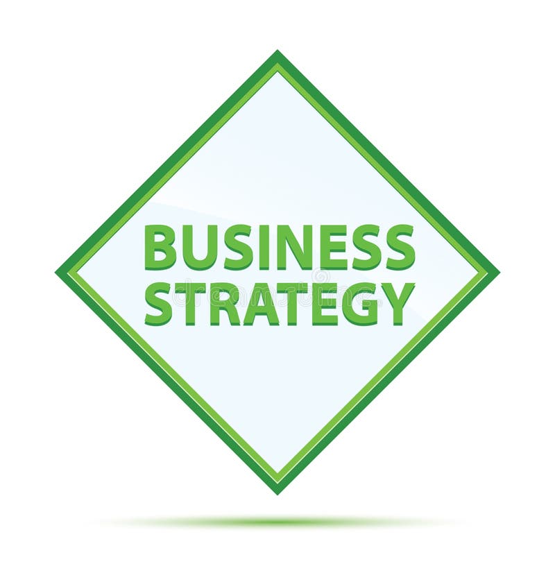 Business Strategy Modern Abstract Green Diamond Button Stock ...