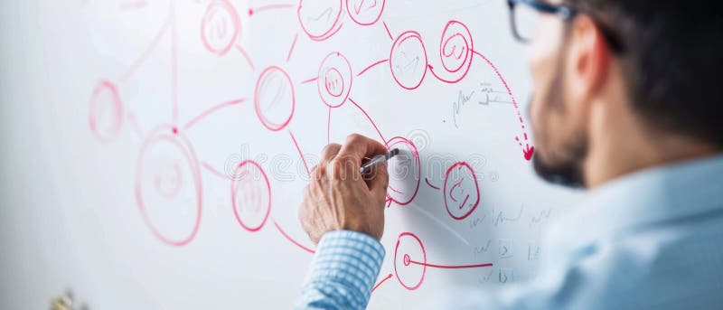 Business Strategy Planning on Whiteboard. Generative Ai Stock ...