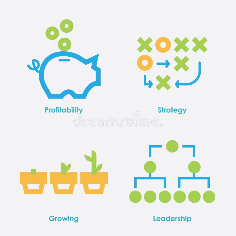 Business Strategy Set. Vector Illustration Decorative Design Stock ...