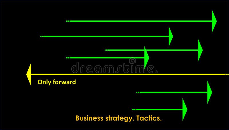 Business Strategy. Tactics. Be Ahead. Background and Illustrations ...