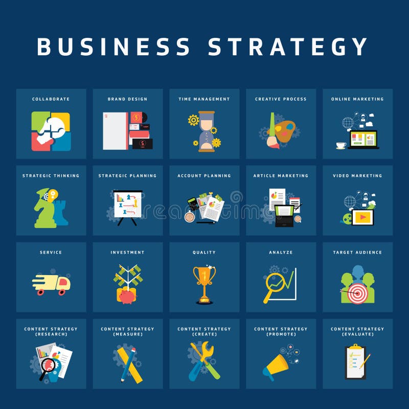 Business Strategy. Vector Illustration Decorative Design Stock ...