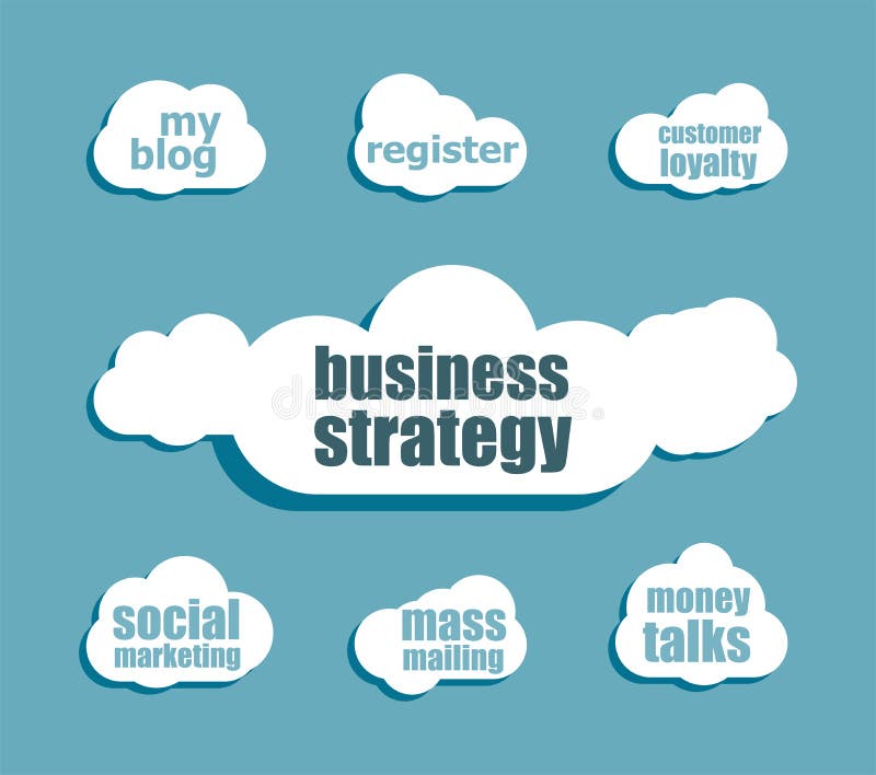 Business Strategy Word. Business Concept Stock Illustration ...