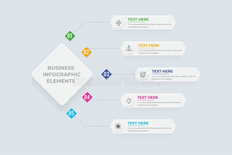 Business Strategy and Workflow Information Diagram Vector for Office ...