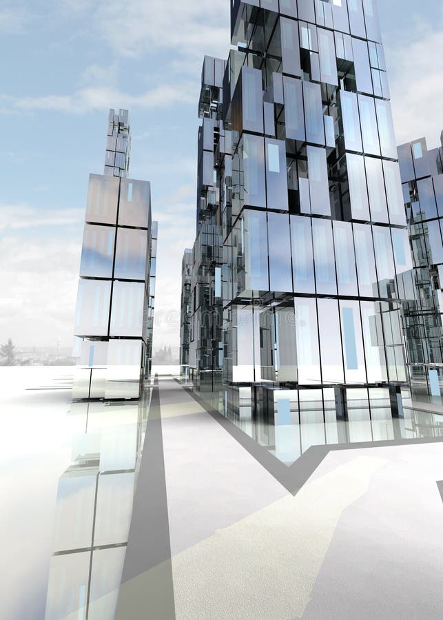 Business Street with Sky Design Concept Stock Illustration ...