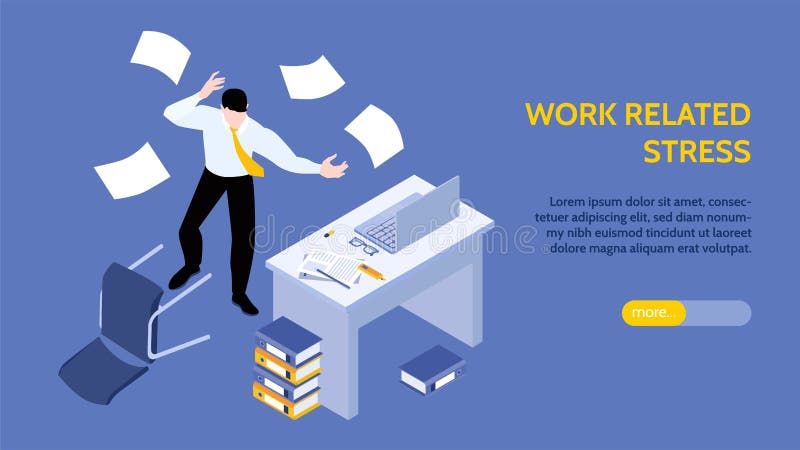 Business Stress Flowchart stock vector. Illustration of downshifting ...