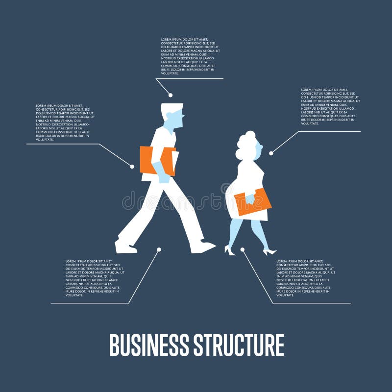Business Structure Banner with People Stock Vector - Illustration of ...