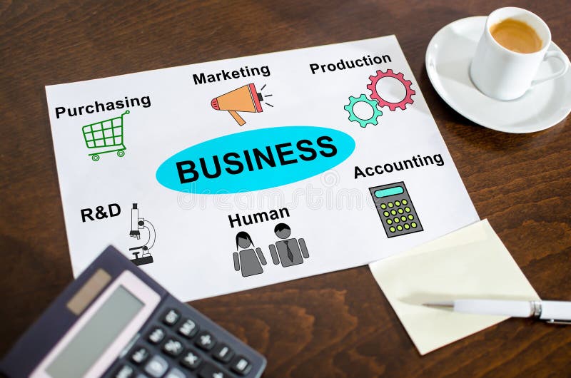 Business Structure Concept on a Paper Stock Photo - Image of strategy ...