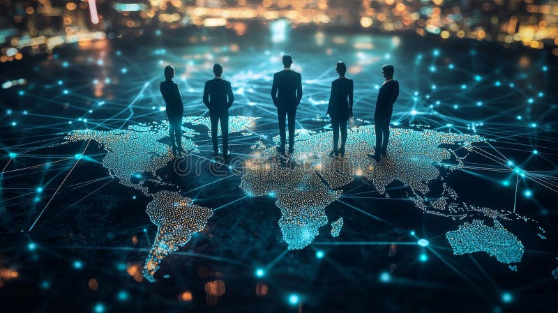 Business Structure of Global Networking. Customer Connections, HR ...