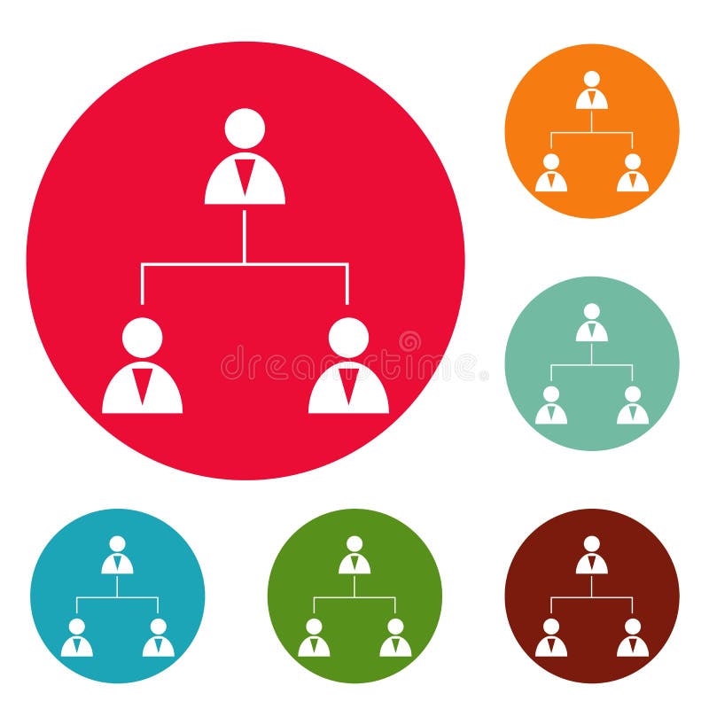 Business Structure Icons Circle Set Vector Stock Vector - Illustration ...