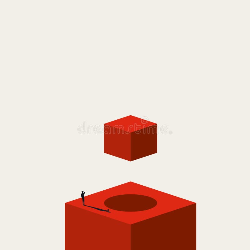 Business Struggle and Impossible Task Vector Concept. Symbol of ...