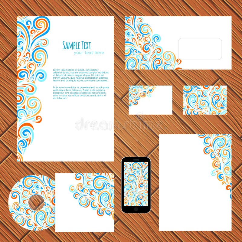 Business style template stock illustration. Illustration of folder ...