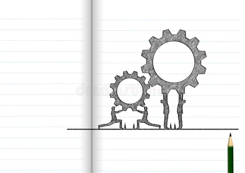 Business Success Concept Illustration Drawn with a Pencil on a Notebook ...