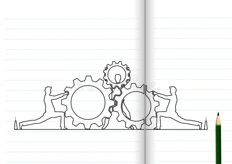 Business Success Concept Illustration Drawn with a Pencil on a Notebook ...