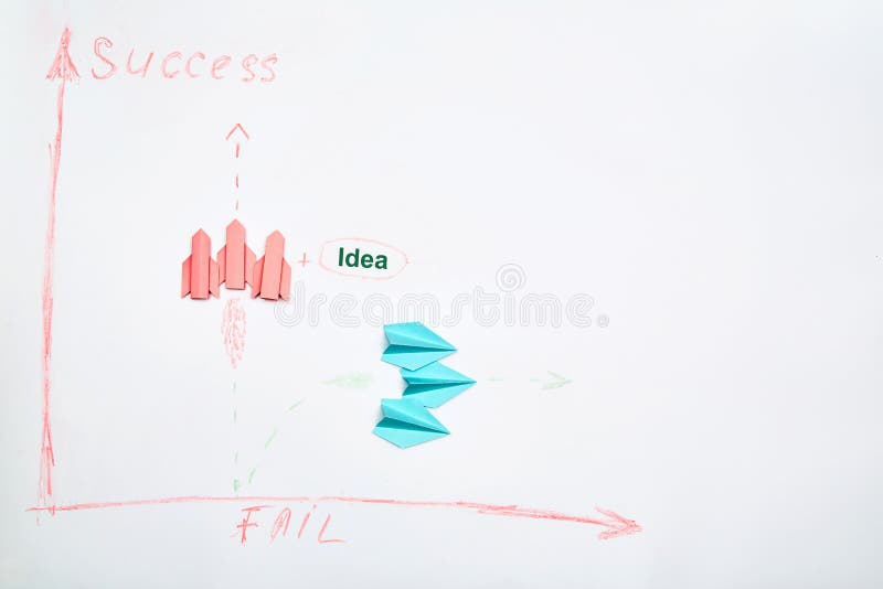 Business Success and Fail Concept. Solution, Rivalry and Challenge ...