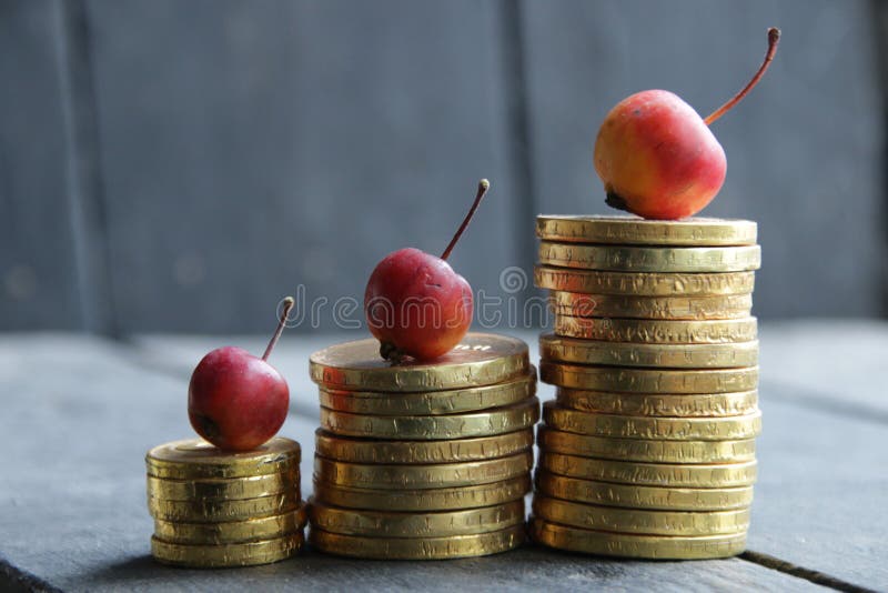 Business Success and Financial Growth. Stack of Coins Stock Photo ...