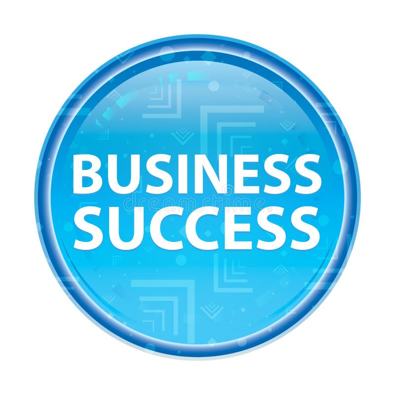 Business Success Floral Blue Round Button Stock Illustration ...