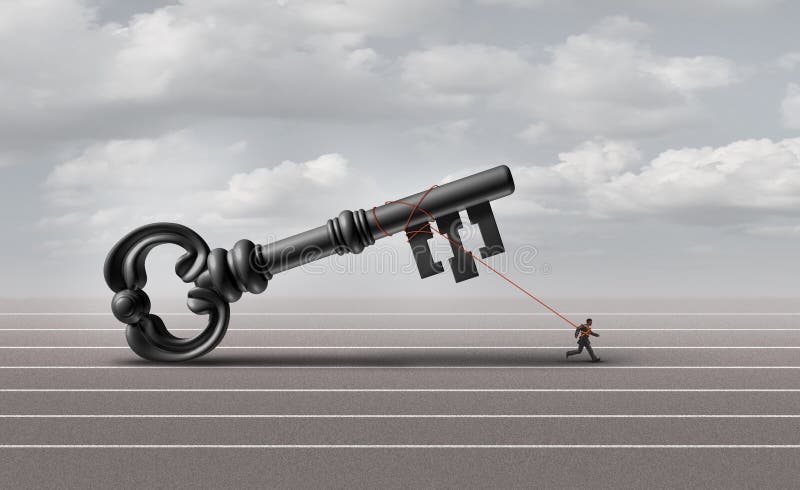 Key To Business Success stock illustration. Illustration of guidance ...