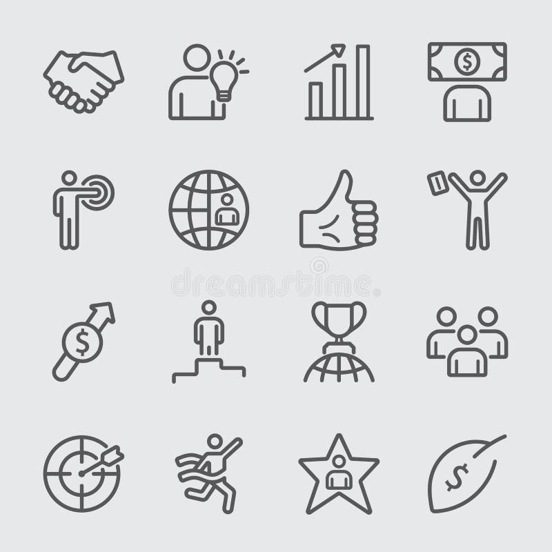 Business and Success Line Icon Stock Vector - Illustration of award ...
