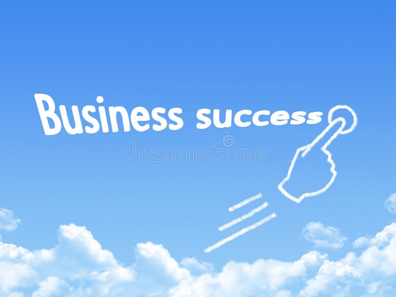 Business Success Message Cloud Shape Stock Illustration - Illustration ...